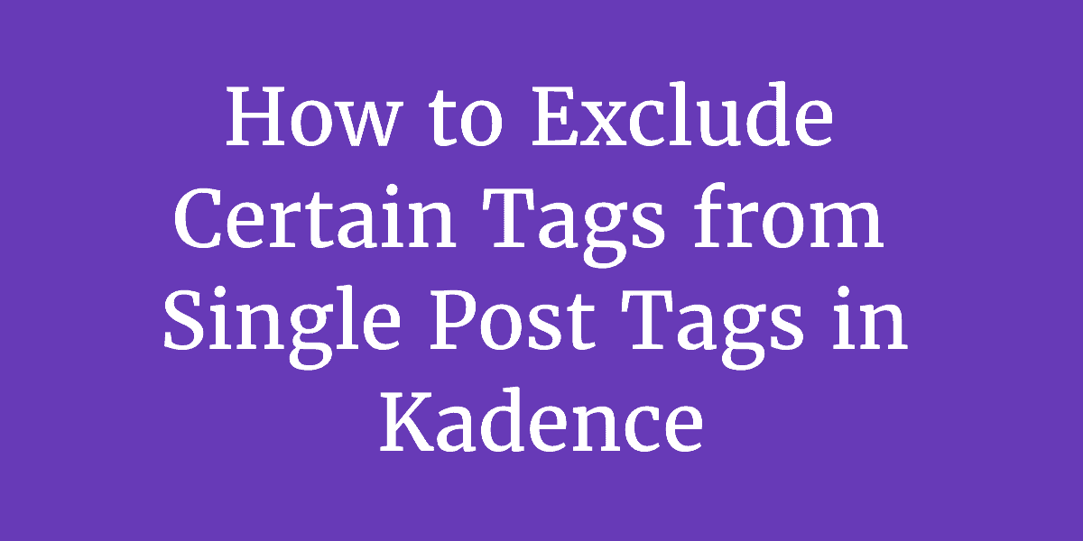 Page Titles in Kadence – Webnolo